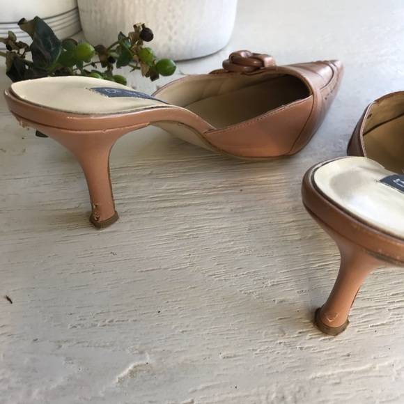 Carlos Falchi | Shoes | Carlos Falchi Cf Leather Low Heels Pointed 65 ...